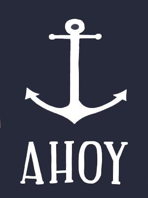 AHOY Flag on Navy - 3 x 4.5 ft – The Flag and Sign Place