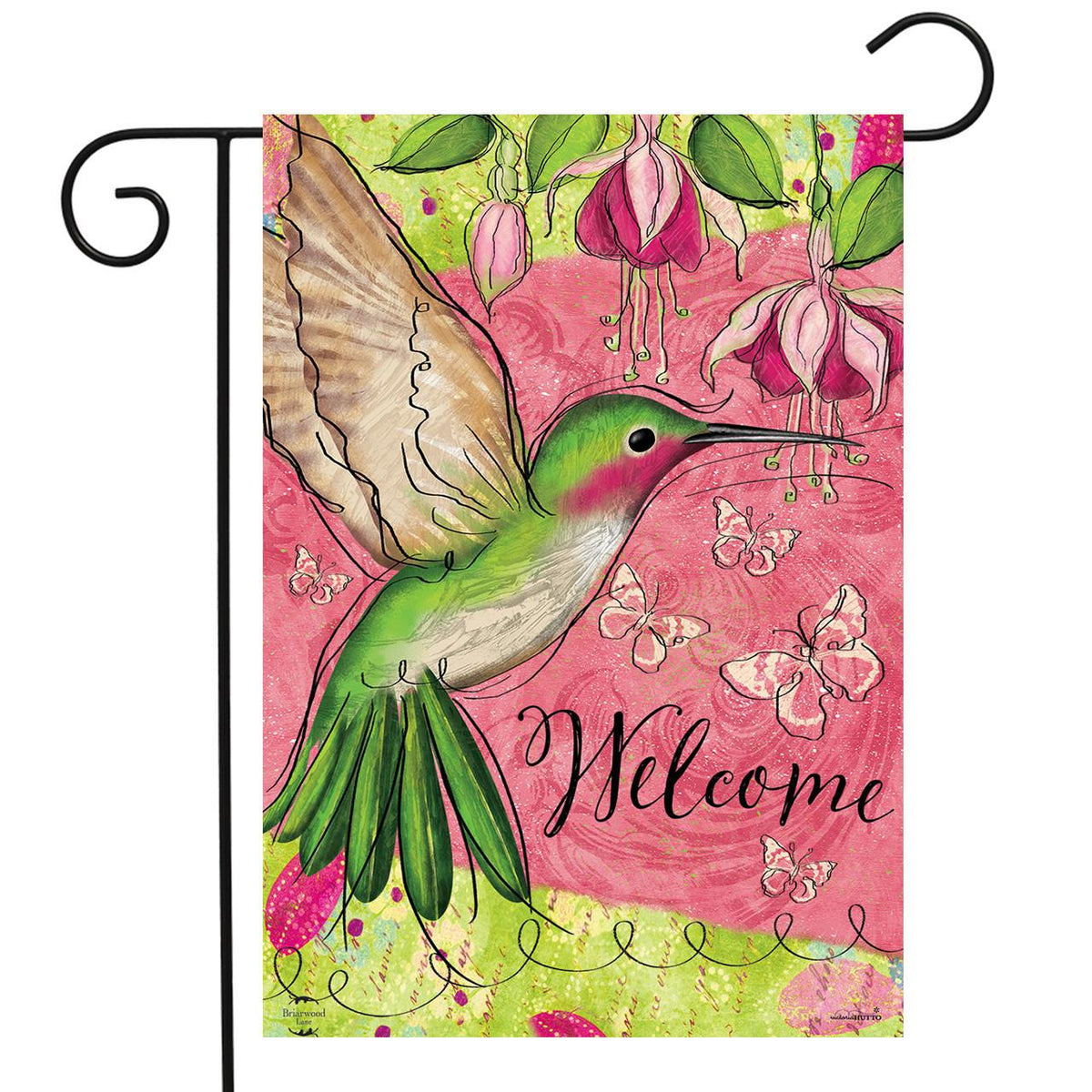 Blissful Hummingbird Welcome Flag - 12.5 x 18 in – The Flag and Sign Place