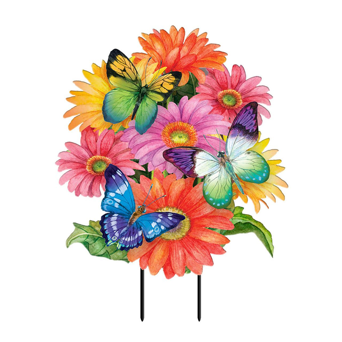 Fluttering Butterflies-Metal Lawn Art on rods – The Flag and Sign Place