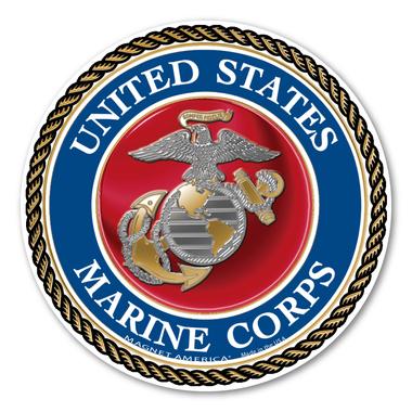 Magnet - USMC - Marine Corp - 2.5 in circle – The Flag and Sign Place