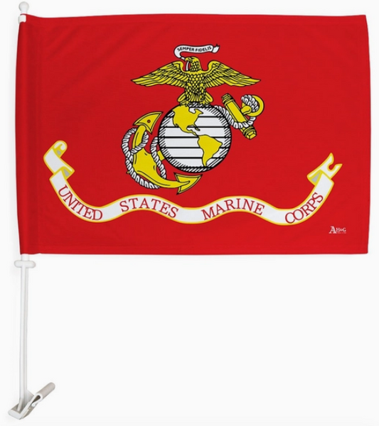 Marine Corps Car Flag - 12 x 18 in double-sided – The Flag and Sign Place