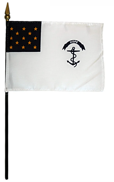 Rhode Island Regiment Stick Flag - 4 x 6 in (bases sold separately ...