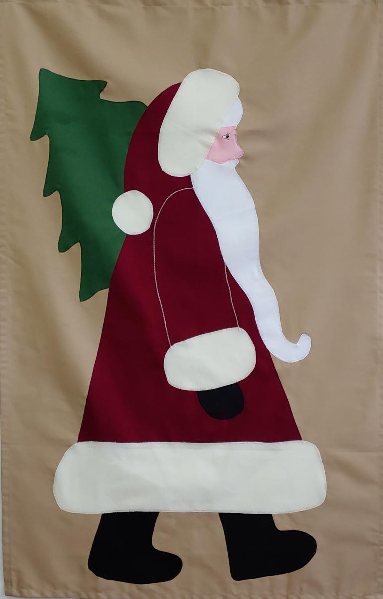 Side Santa Flag on Khaki - 3 x 4.5 ft – The Flag and Sign Place