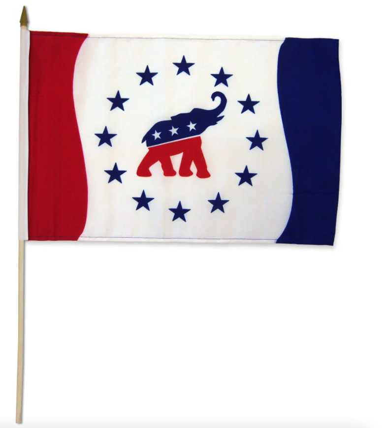 Republican Stick Flag - 12 x 18 in – The Flag and Sign Place