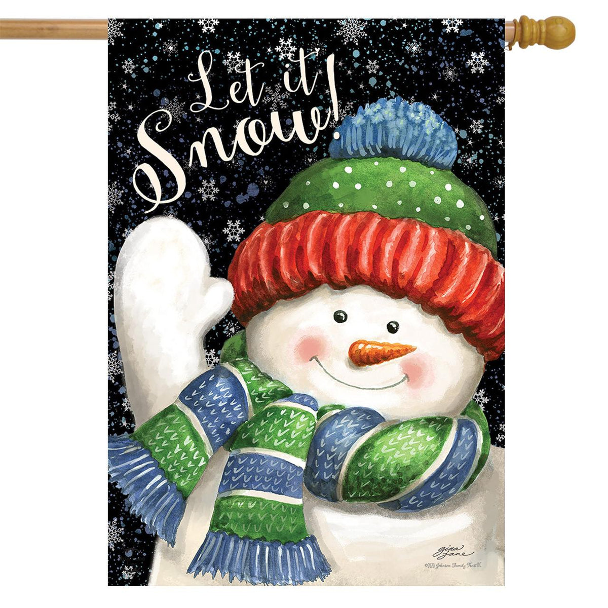 Snowtime Snowman Flag - 28 x 40 in – The Flag and Sign Place