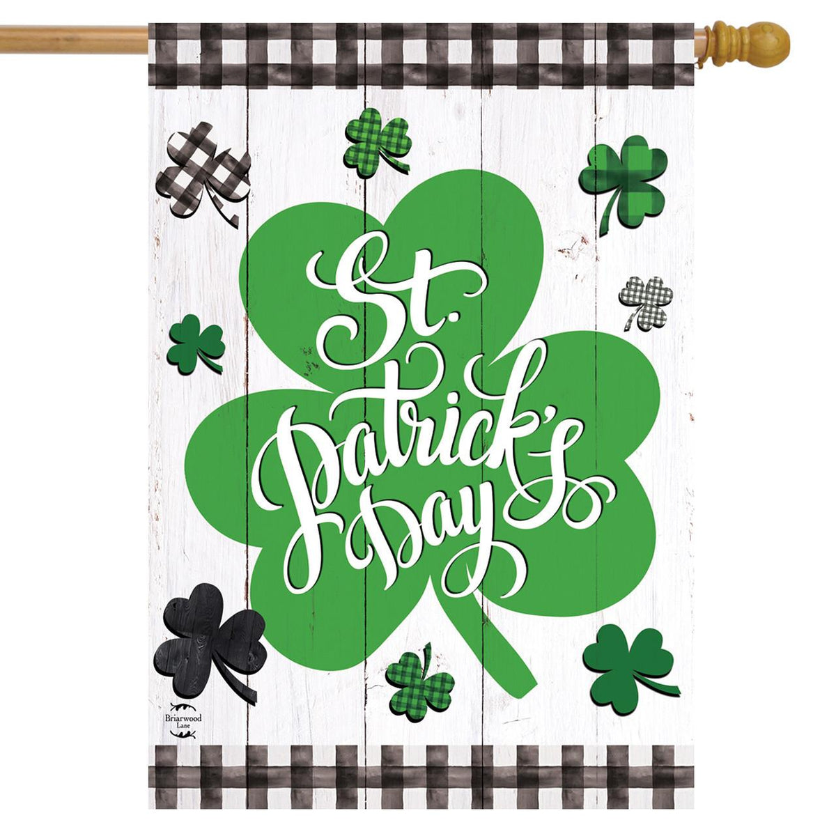 Checkered St Pat's Shamrocks House Flag - 28 x 40 in – The Flag and ...
